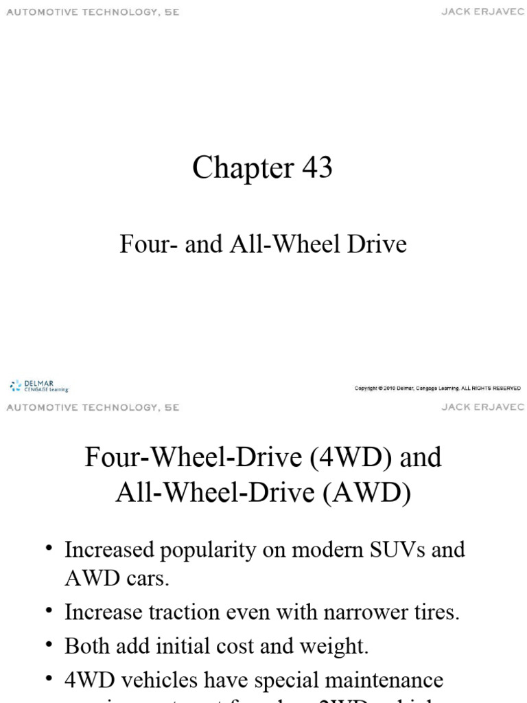 Ch43 Four-And All-Wheel Drive Student Version Rev | PDF | Four Wheel ...