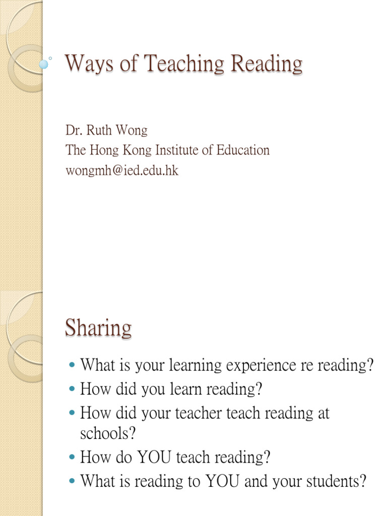 FINAL Ways of Teaching Reading | PDF | Learning | Speed Reading