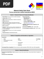 Ferrous Sulfate MSDS Overview | PDF | Personal Protective Equipment ...