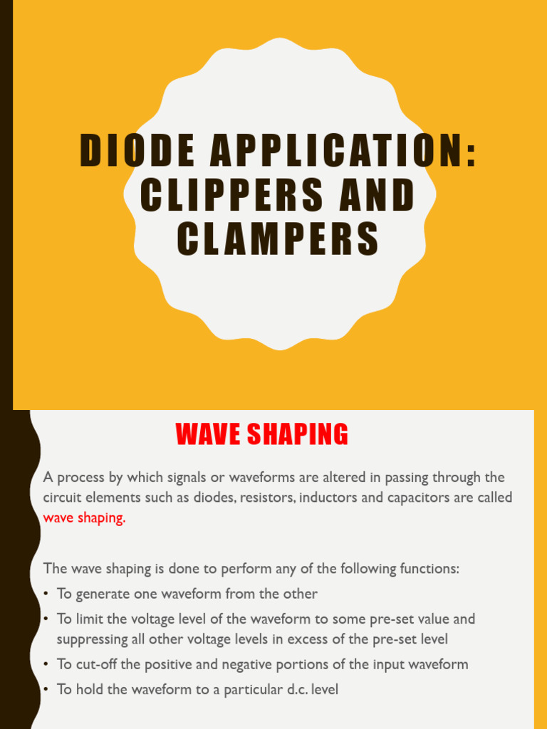 Unit II Clippers and Clampers | PDF | Electrical Circuits ...