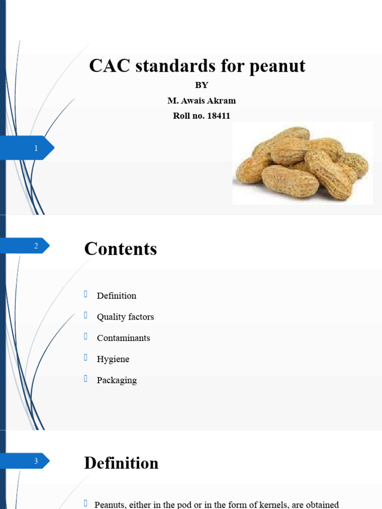 CAC Standards For Peanut | PDF