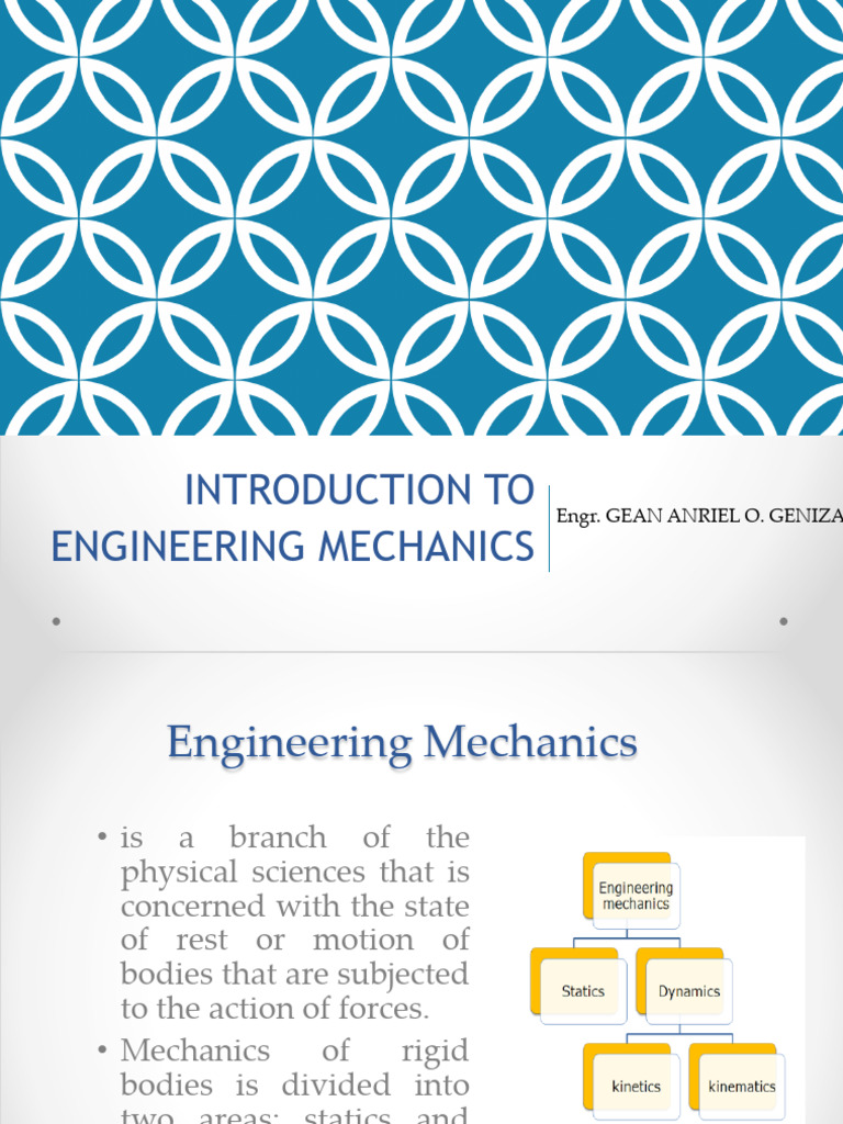 Lecture 1 - Fundamental Concepts in Mechanics, Forces and Moments | PDF | Euclidean Vector | Force