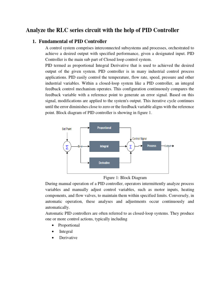 PID Control in RLC Circuits | PDF | Control Theory | Electrical Engineering