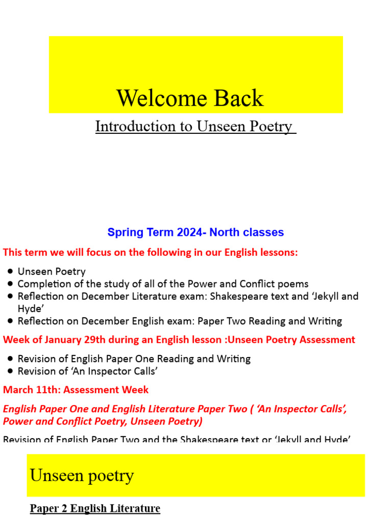 Unseen Poetry_handbag and Jumperpptx | PDF | Knitting | Poetry