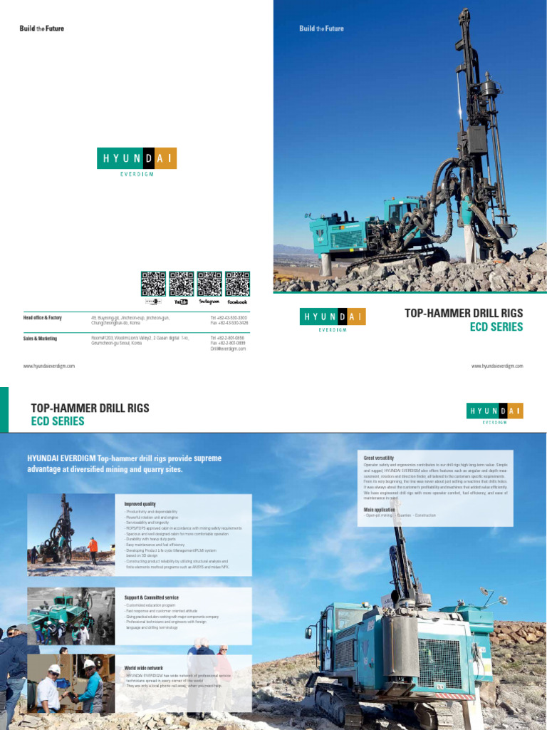 Top Hammer Drill Rigs 8p Catalog (Eng) V60 | PDF | Drill | Product ...