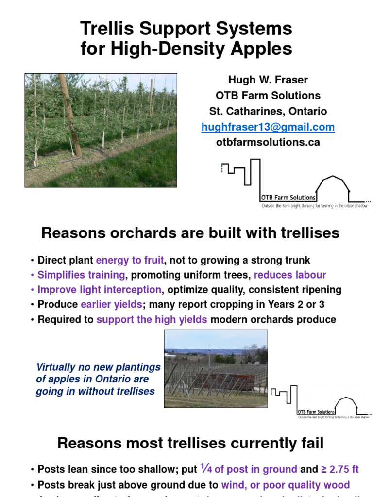 High-Density Apple Trellis Systems Guide | PDF | Orchard | Soil