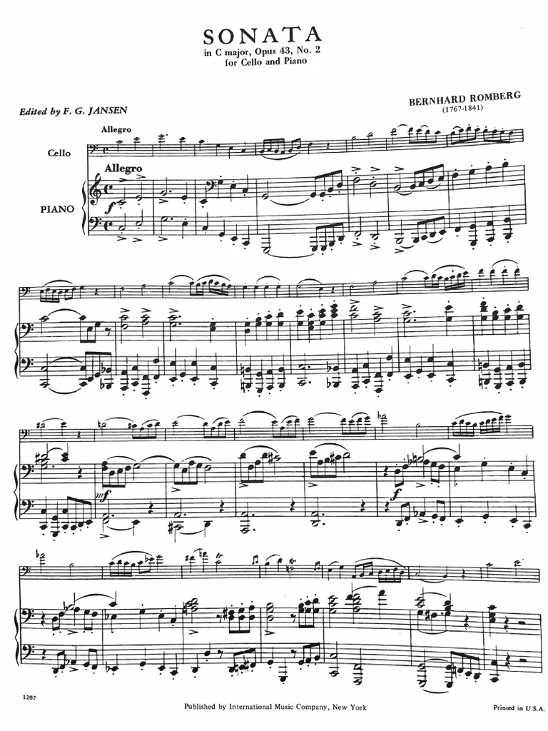 Romberg Cello Sonata | PDF