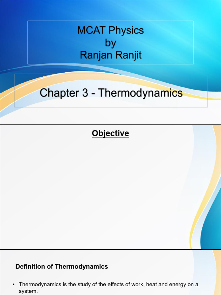 Chapter 3 - Thermodynamics | PDF | Heat | Temperature