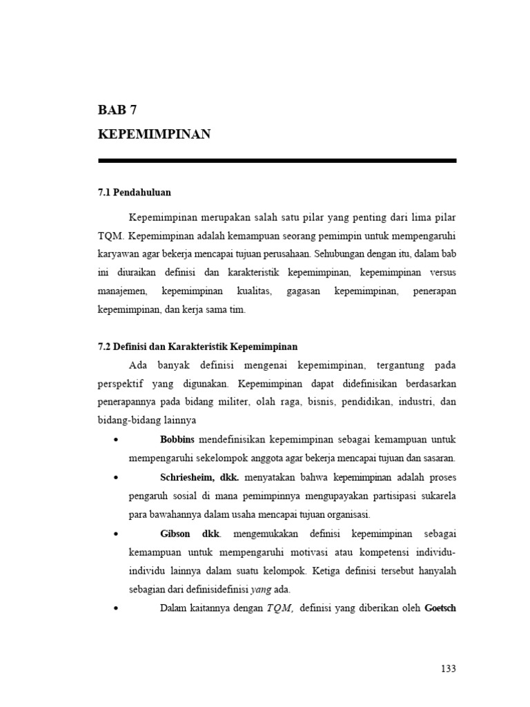 Bab7 Kepemimpinan | PDF | Pengembangan Diri