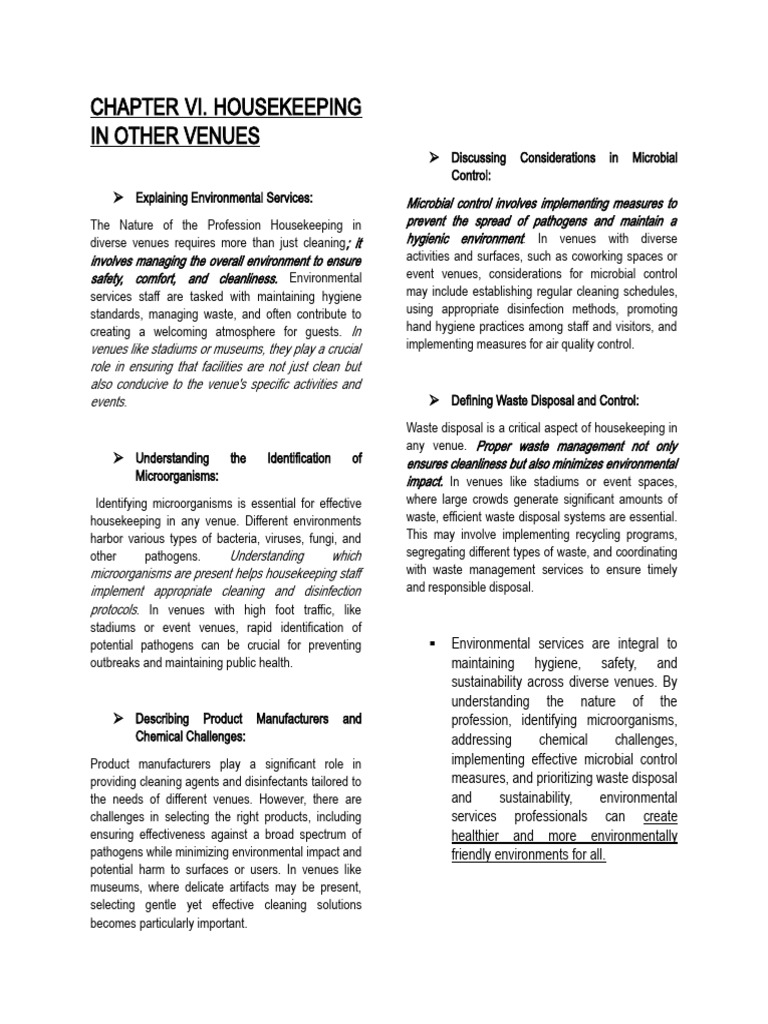 Chapter Vi HSKP 82 Finals | PDF | Disinfectant | Bacteria