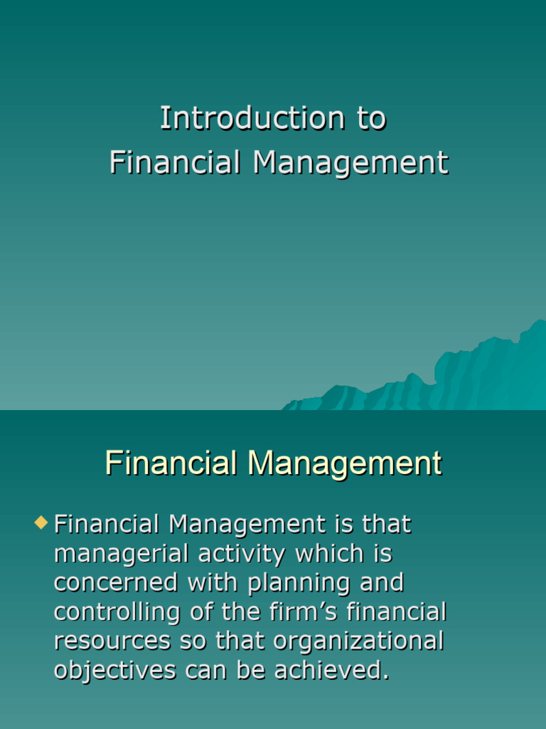 Financial Management Basics | PDF | Economies | Business