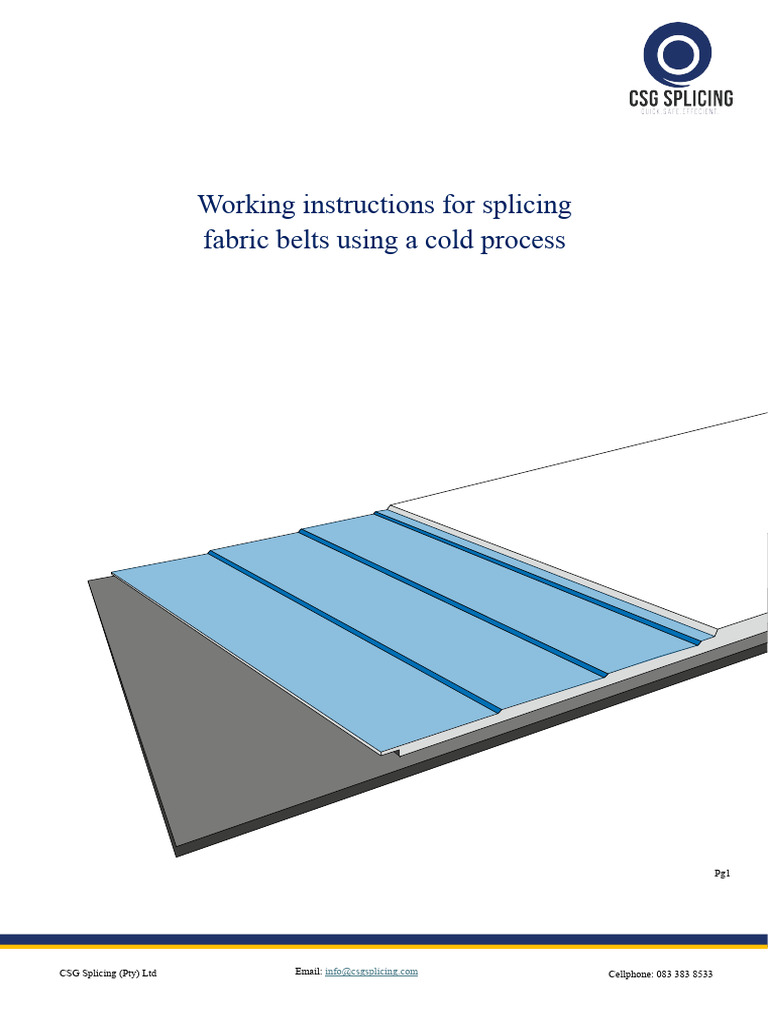 SOP Cold Splicing | Download Free PDF | Belt (Mechanical) | Natural Rubber