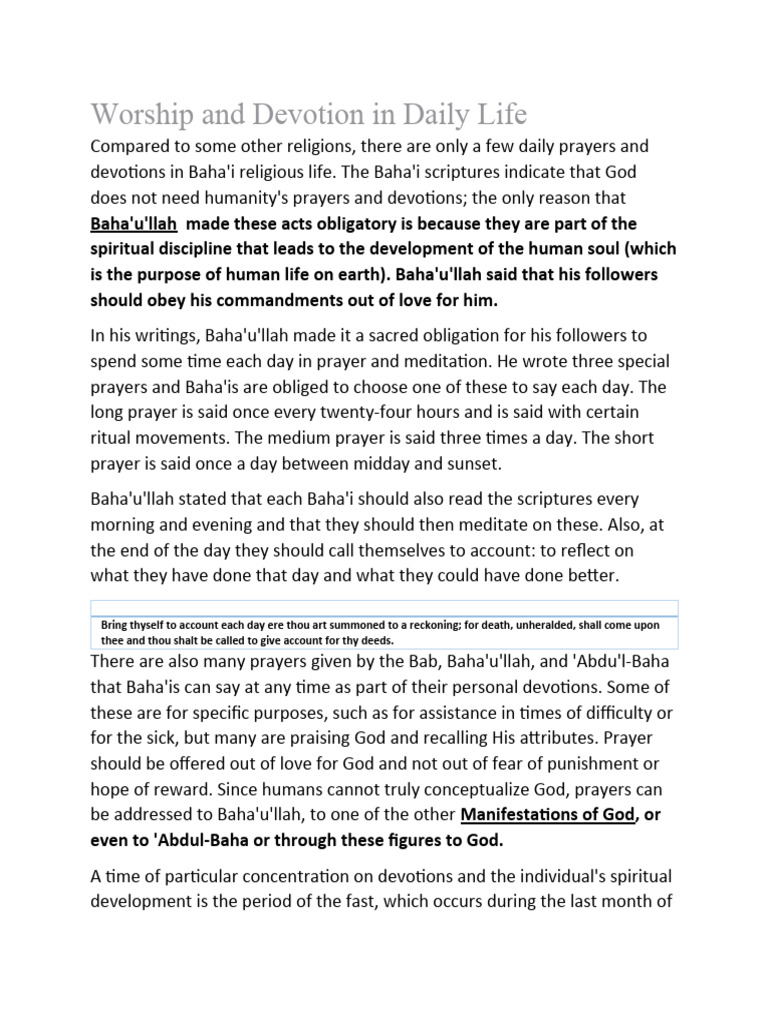 Worship and Devotion | PDF | Prayer | God