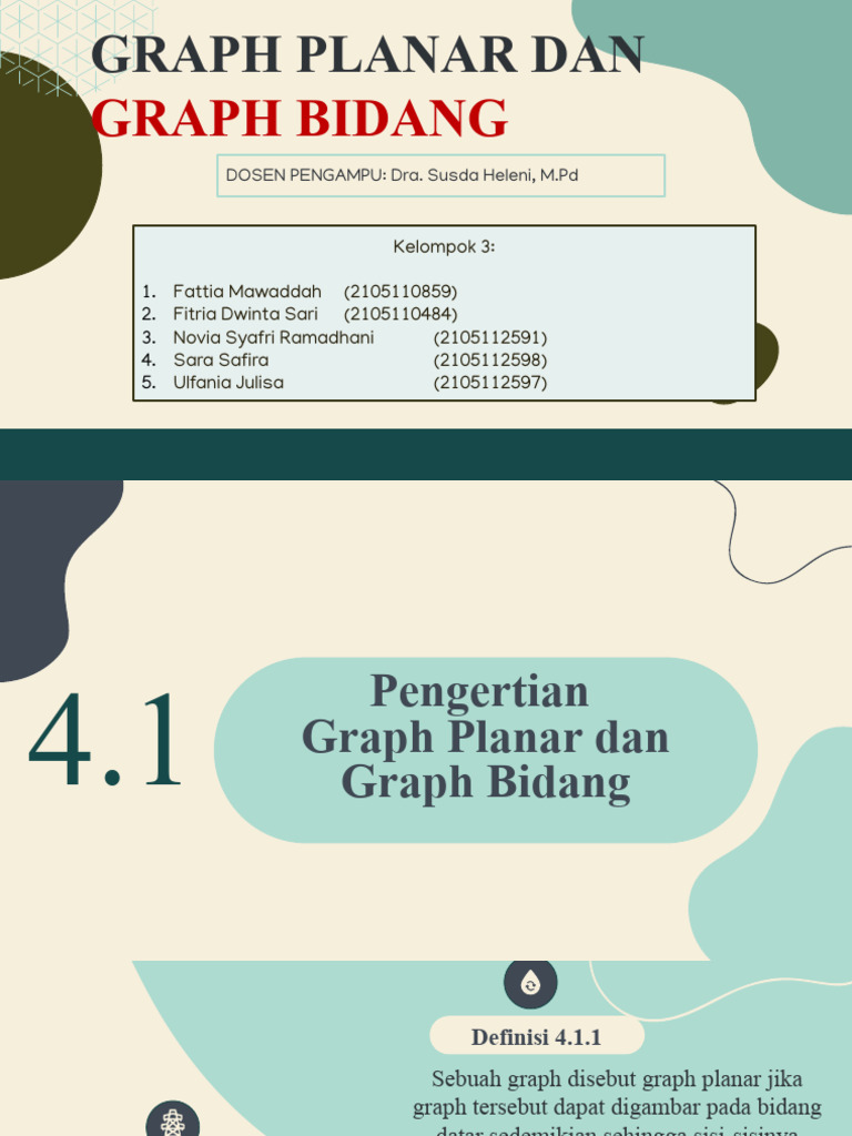 Matdis Kel.3 Graph Planar Dan Graph Bidang | PDF