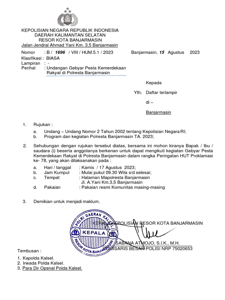 Undangan 17an Cipayung Plus | PDF