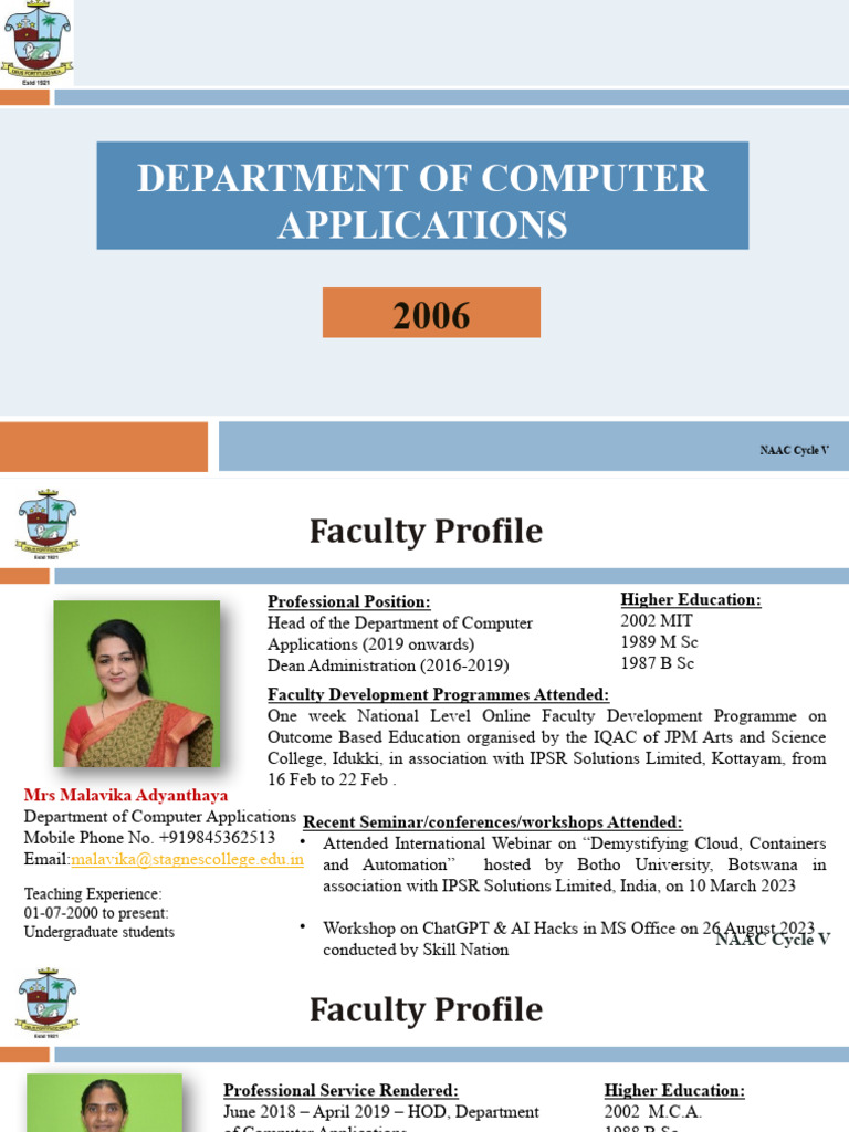 BCA Department | PDF | Databases | Computer Programming