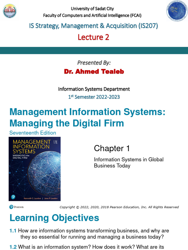 IS207 Lecture 02 | Download Free PDF | Information System | System