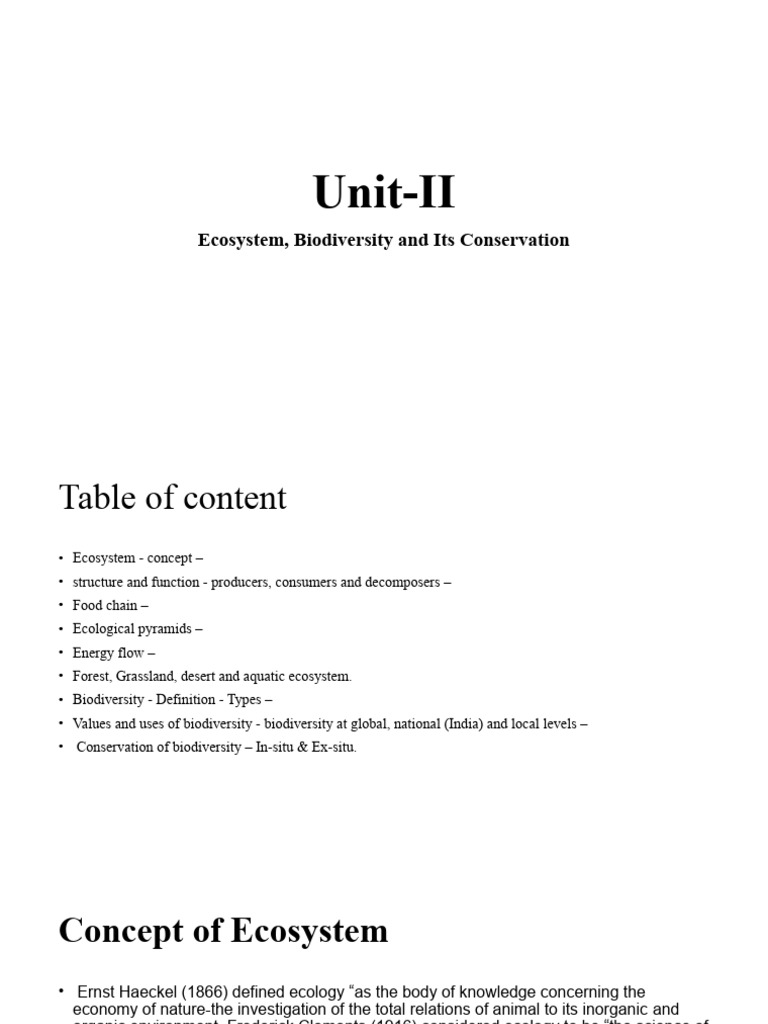 Unit II | PDF | Food Web | Ecosystem