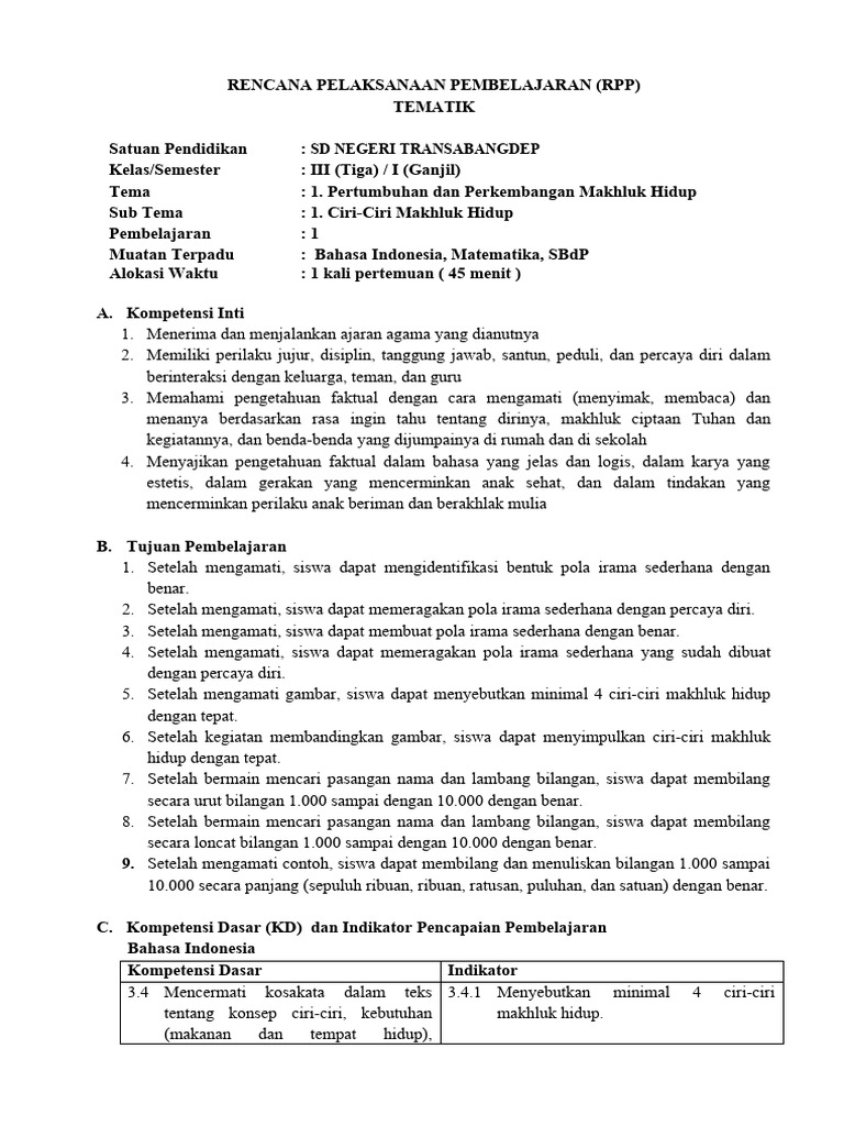 Rencana Pelaksanaan Pembelajaran | PDF