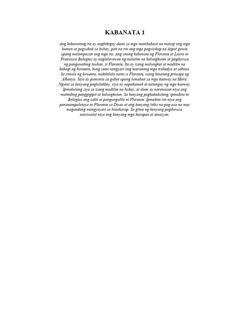 Kabanata 1 To 27 | PDF