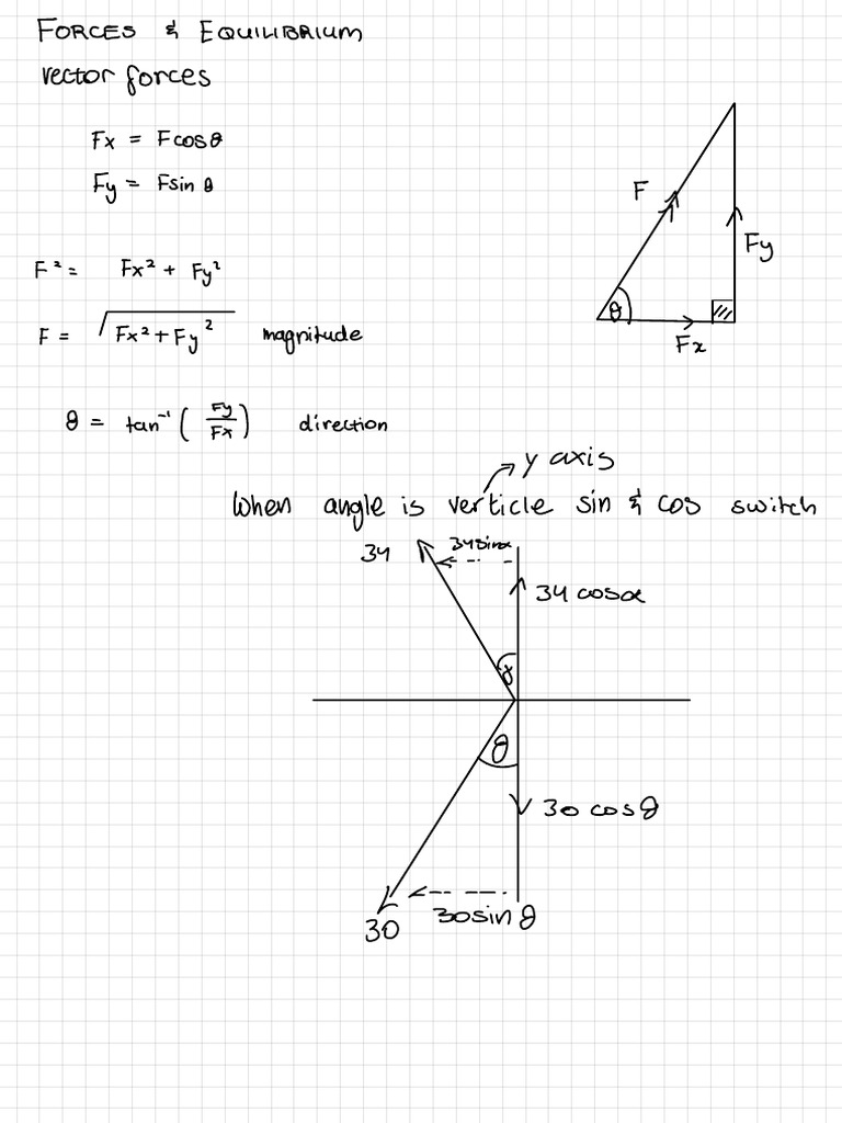Forces and Equilibrium Calculations | PDF | Functions And Mappings ...