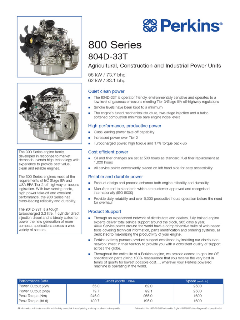 Dvigatel Perki 4d 33t Ing | PDF | Engines | Horsepower