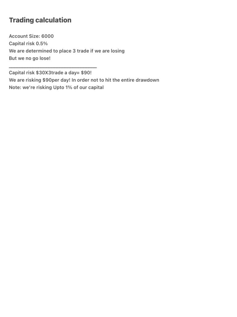 Trading Calculation | PDF