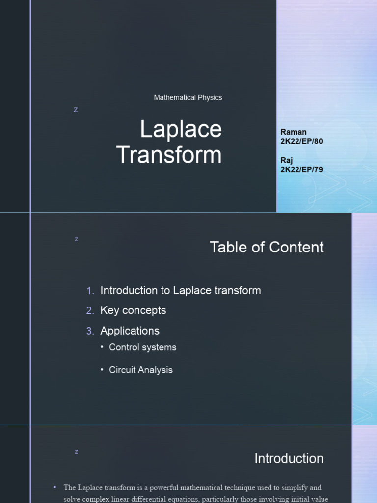 Laplace Transform in Physics Applications | PDF | Laplace Transform ...