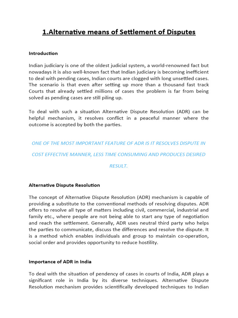 ADR Unit 2 | PDF | Alternative Dispute Resolution | Negotiation
