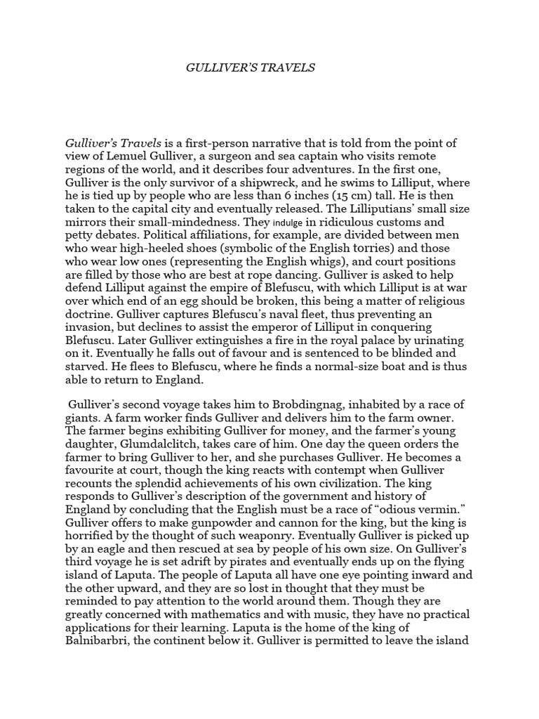 Gulliver | Download Free PDF | Gulliver's Travels | Jonathan Swift