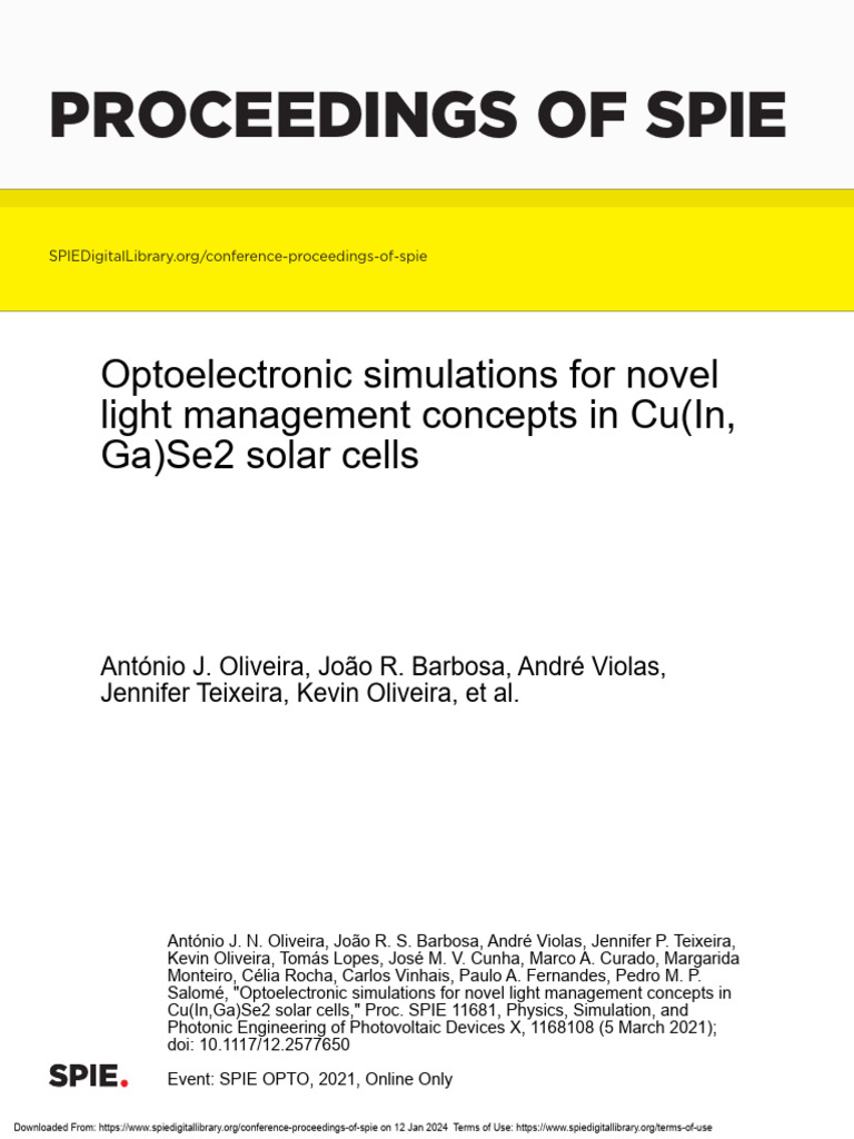 CIGS - FDTD - Scaps pg-10 | PDF | Solar Cell | Thin Film Solar Cell