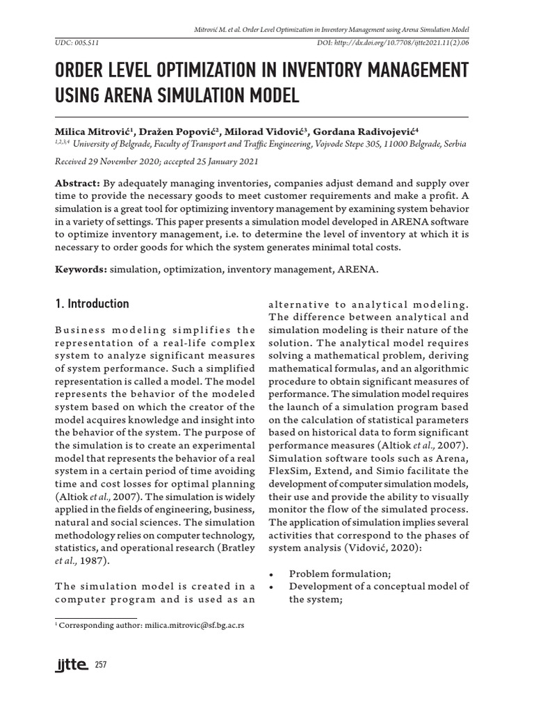 Dot 56580 DS1 | PDF | Conceptual Model | Simulation