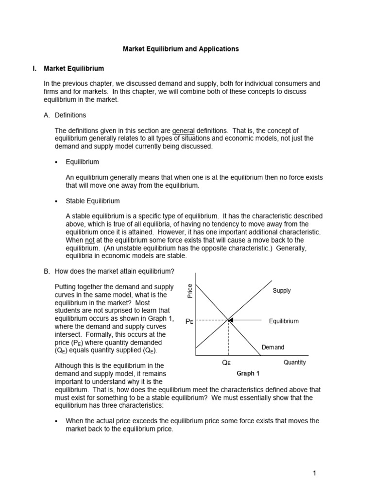 Equilibrium | PDF | Economic Equilibrium | Supply And Demand