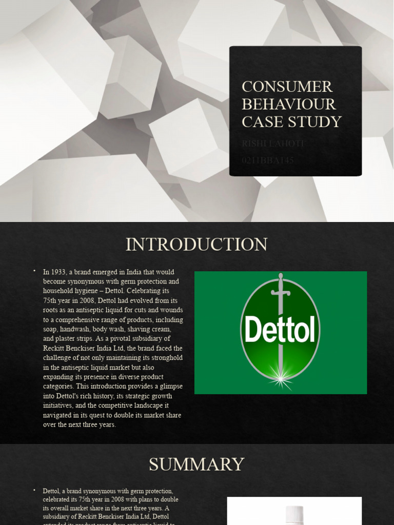 Dettol's Consumer Behavior Case Study | PDF | Brand | Pricing