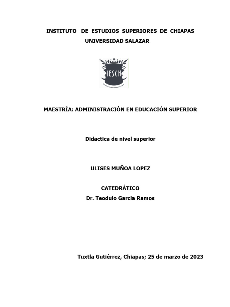 Teodulo 2023 | PDF | Enseñando | Aprendizaje