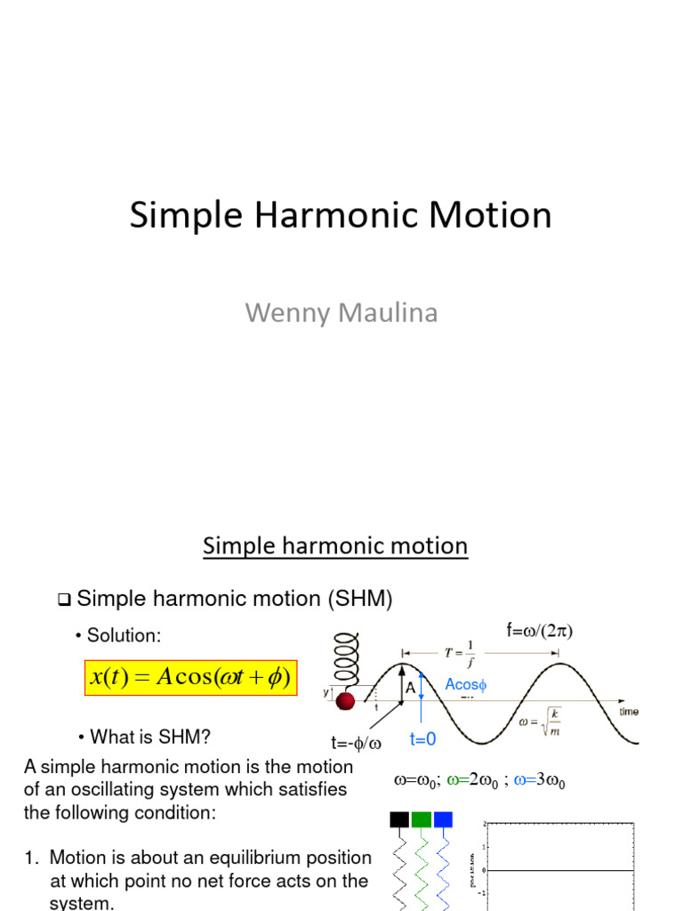 Simple Harmonic Motion | PDF | Oscillation | Classical Mechanics