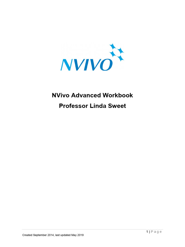 NVivo Advanced Workbook | PDF | Data | Qualitative Research
