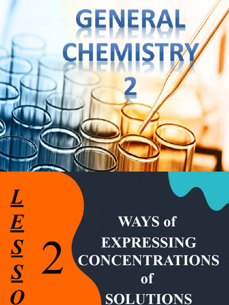 LESSON2-Ways of Expressing Concentrations of Solutions | PDF ...
