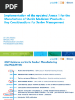 Annex 1 GMP | PDF | Sterilization (Microbiology) | Risk Management