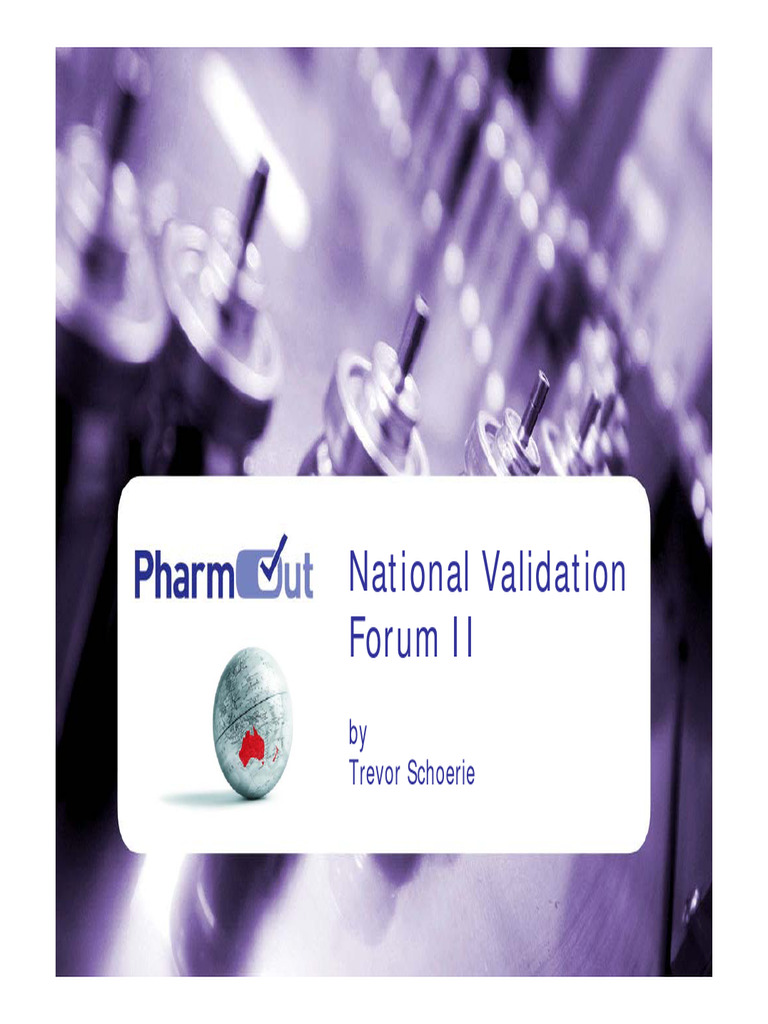 National Validation Forum Welcome International GMP Trends | PDF | Food And Drug Administration ...