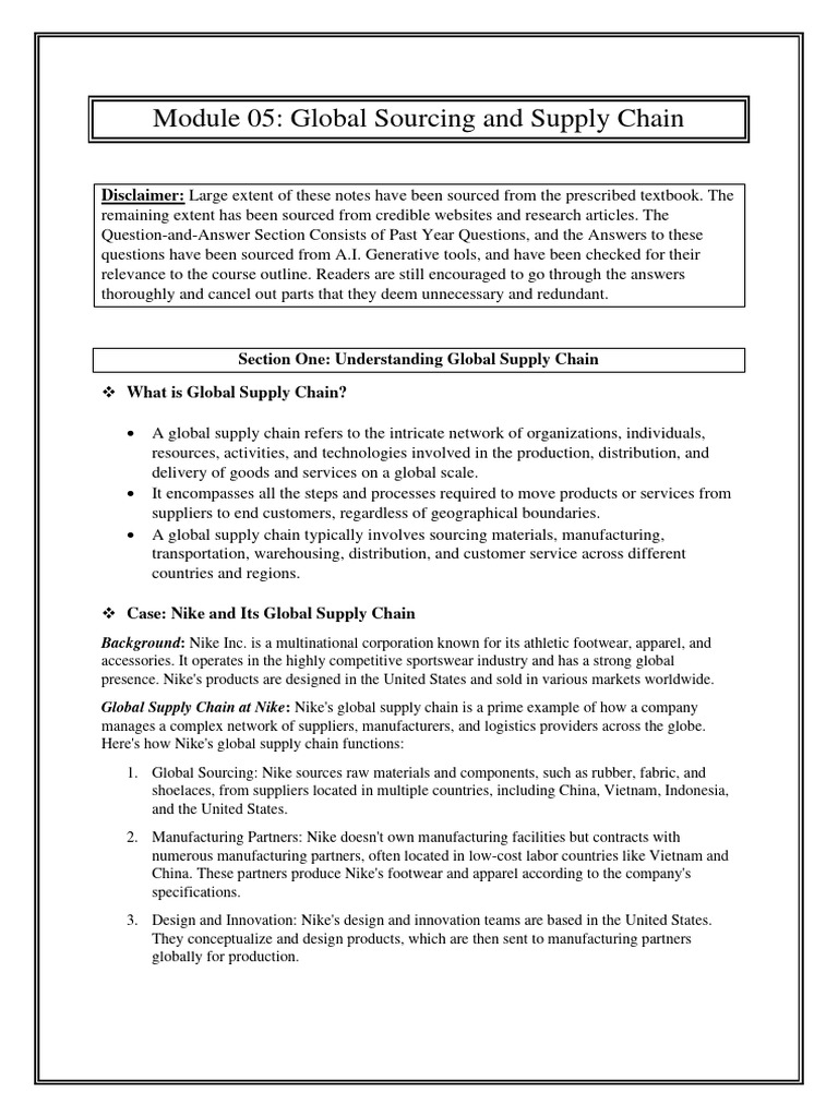 Ibex Module 05 | PDF | Supply Chain | Outsourcing