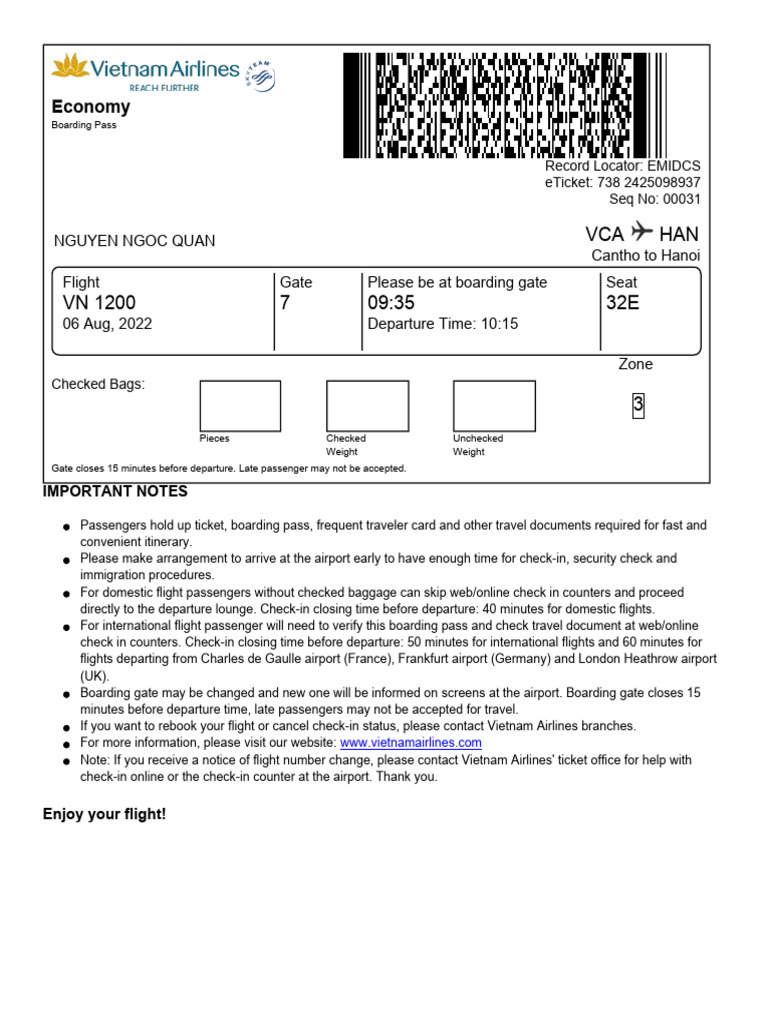 VNA Về | PDF | Airlines | Transport