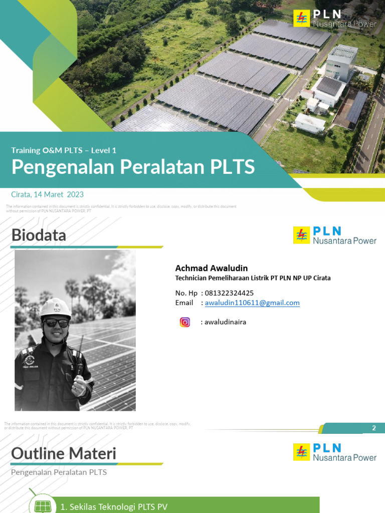 Materi Pengenalan Peralatan Plts Pv 14 Maret 2023 Pdf Solar