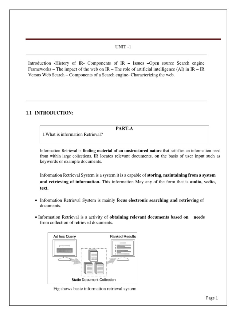 IR-Module 1 and 2 | PDF | Information Retrieval | Search Engine Indexing IR-Module 1 and 2 | PDF | Information Retrieval | Search Engine Indexing