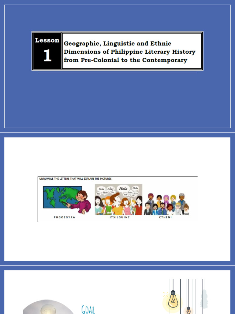 Lesson 1 Geographic Linguistic and Ethnic Dimensions of Philippine ...