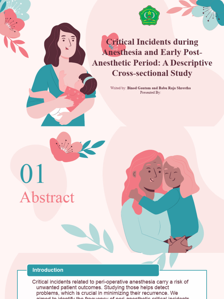Insiden Kritis selama Anestesi dan Periode Awal Pasca Anestesi Studi ... Insiden Kritis selama Anestesi dan Periode Awal Pasca Anestesi Studi ...
