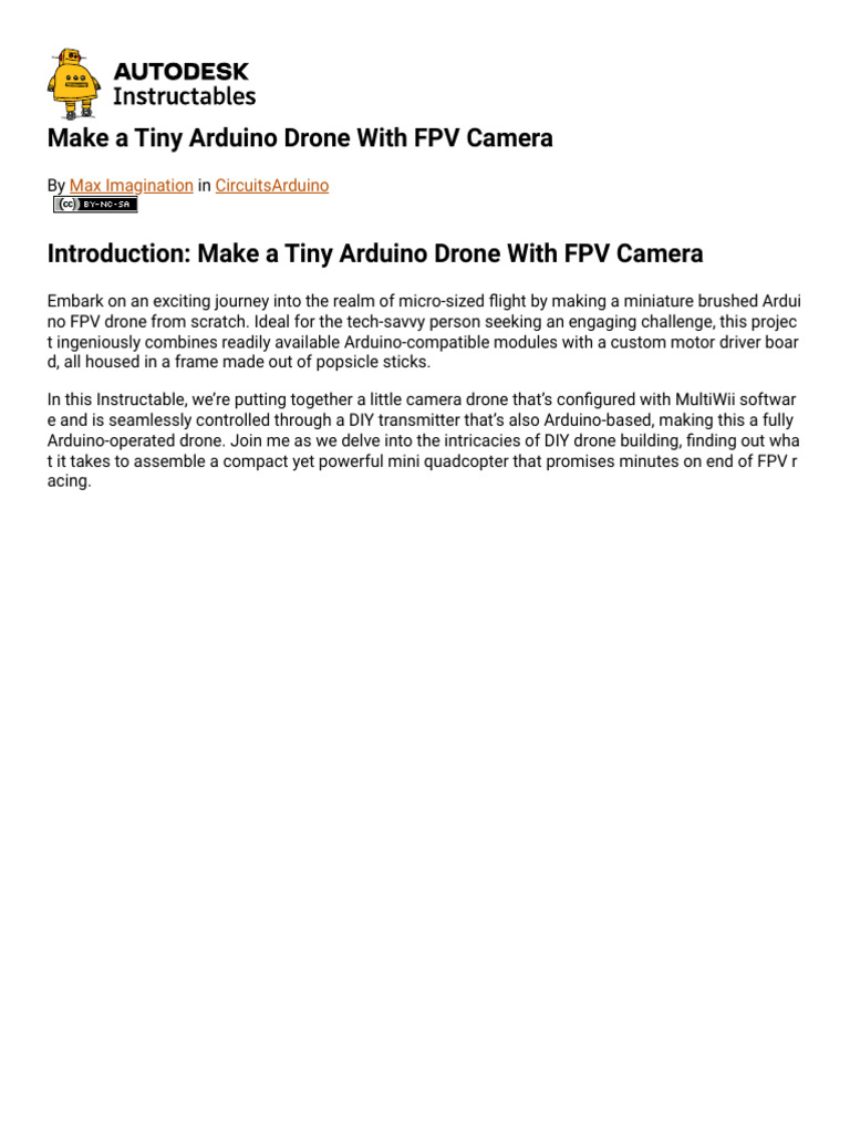 DIY Arduino FPV Drone Guide | PDF | Transistor | Diode