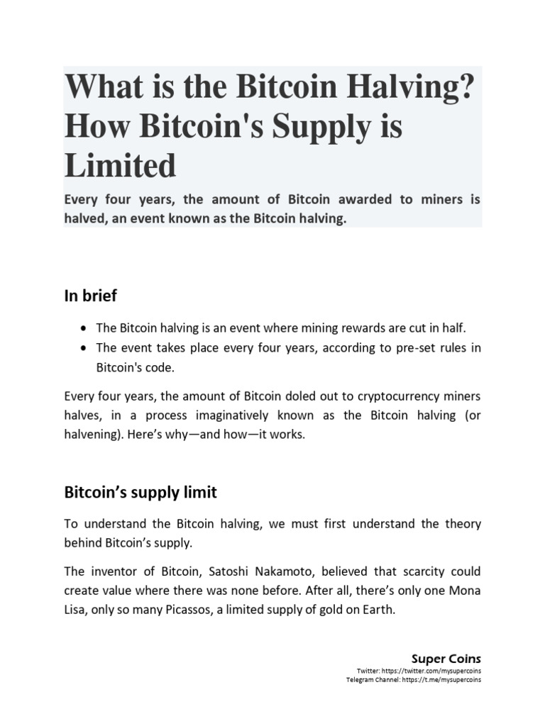 Bitcoin Halving Explained | PDF | Cryptocurrency | Bitcoin
