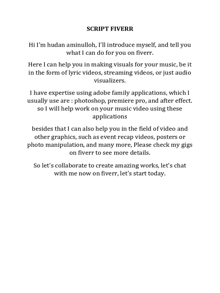 Script Fiverr | PDF
