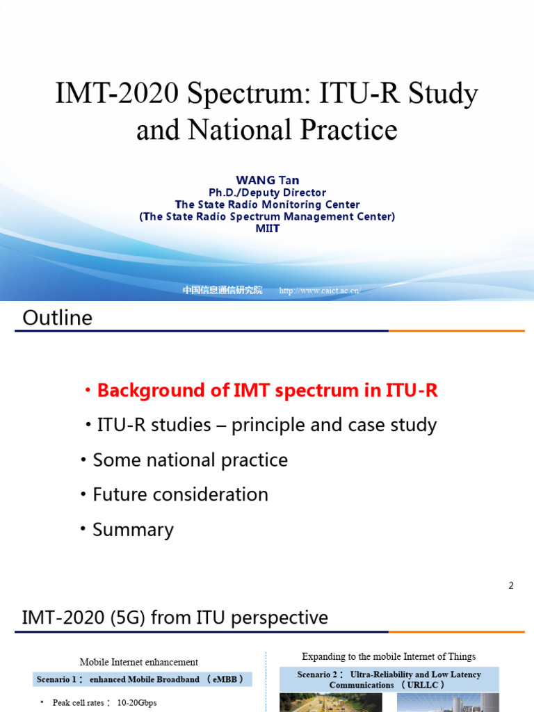 IMT-2020 Spectrum - ITU-R Study and National Practice | PDF ...